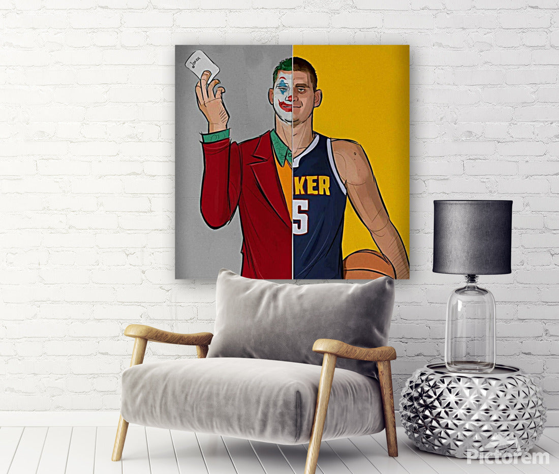 Element of Hoops: "The Joker" Nikola Jokic Cartoon Poster